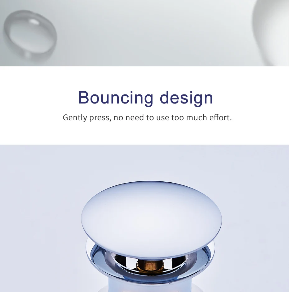 Bathroom Push Down Pop Up Waste Sink Basin Drain - Buy Push Down Pop Up ...