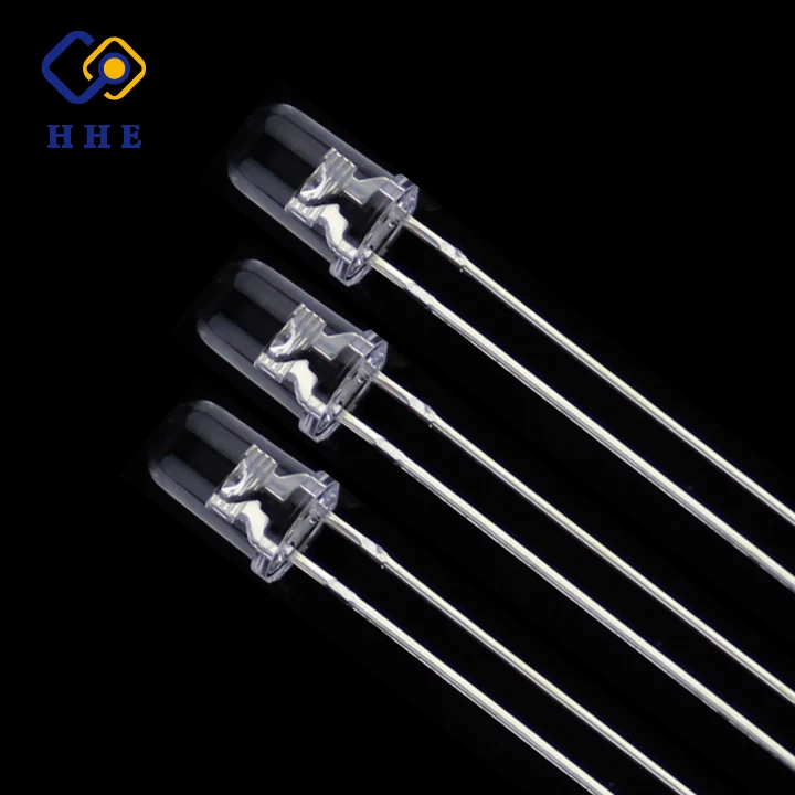 Transparent Round 5mm Led Diode Blue Chip For Traffic Light - Buy High ...