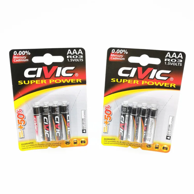 R03,Aaa,Um-4,Hot Sale,1.5v Primary Super Power Carbon Dry Batteries For ...