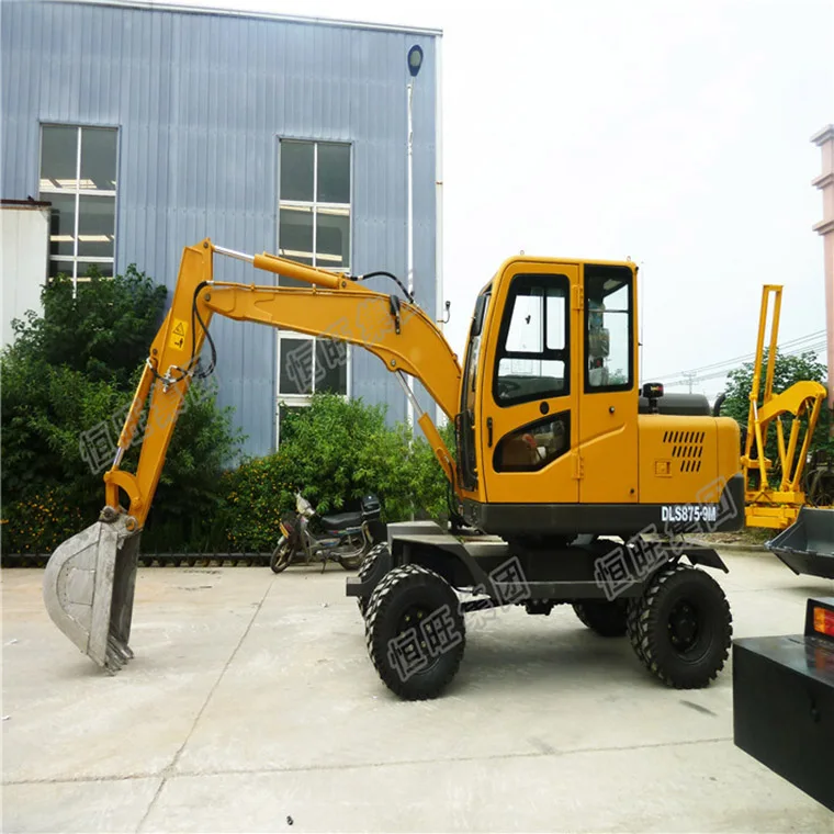 Mini Excavator with Wheel - Durable & Versatile Machine