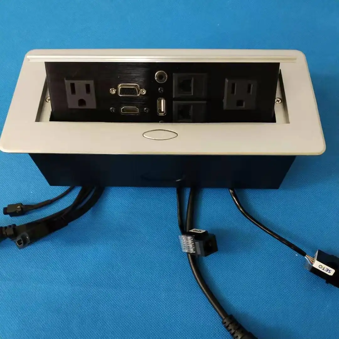 Conference Table Multimedia Pop Up Outlet Desktop Connection Data ...