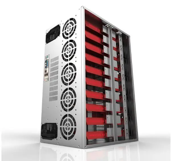 Customized 7.5U Server Case for 12GPU System - White ATX