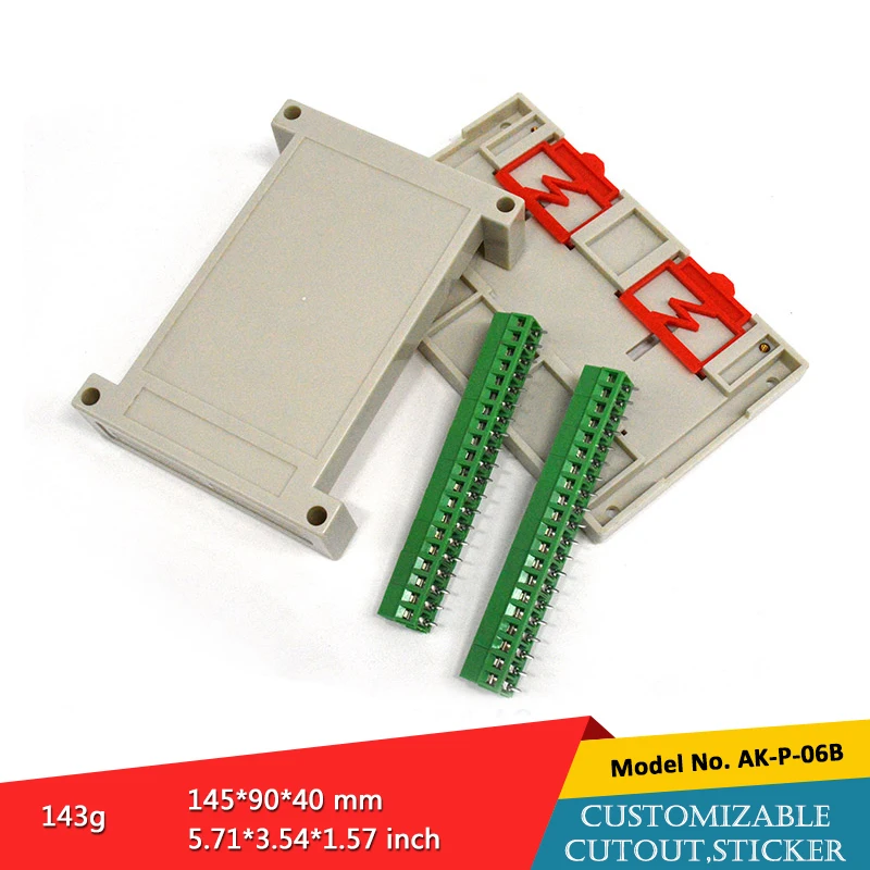 Abs Plastic Housing Rail Din Case Terminal Block Junction Box - Buy Din ...