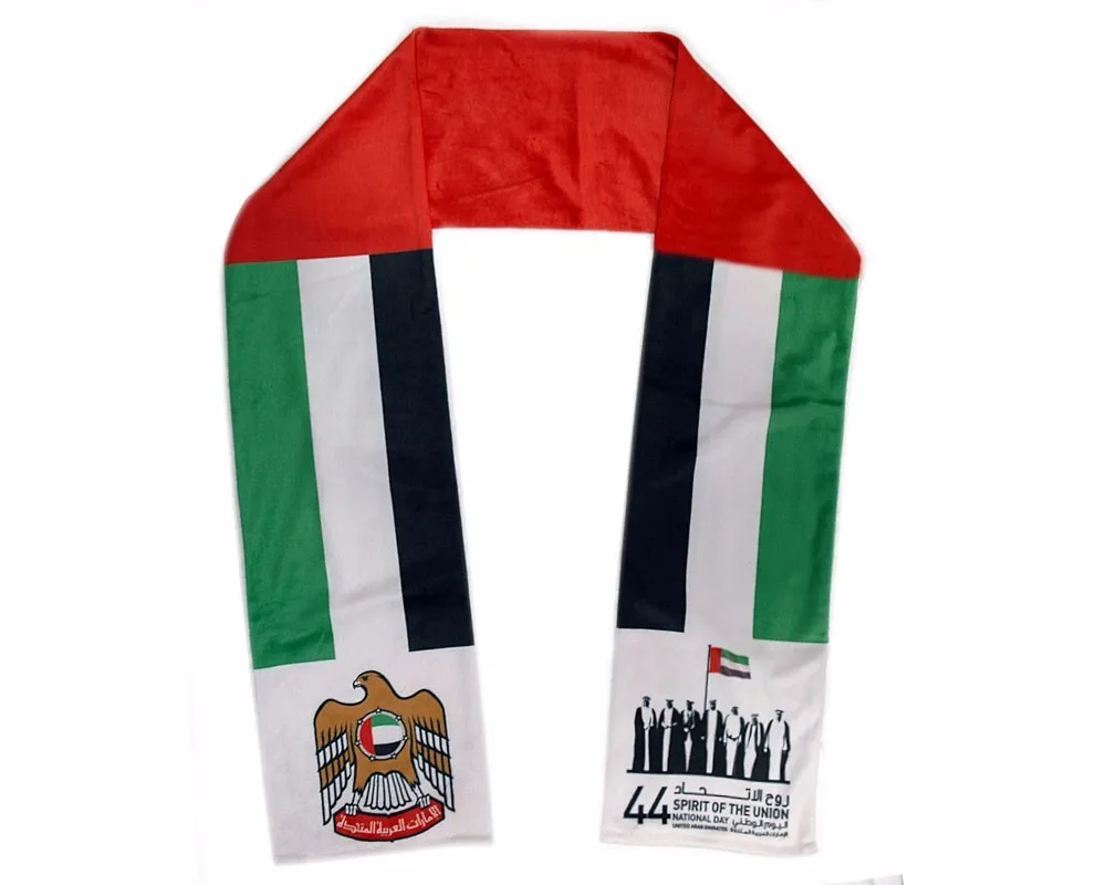 Custom Polyester UAE National Day Celebration Scarf