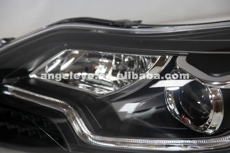 For Ford For Focus 3 Led Strip Head Lamp With Bi Xenon Projector Lens ...
