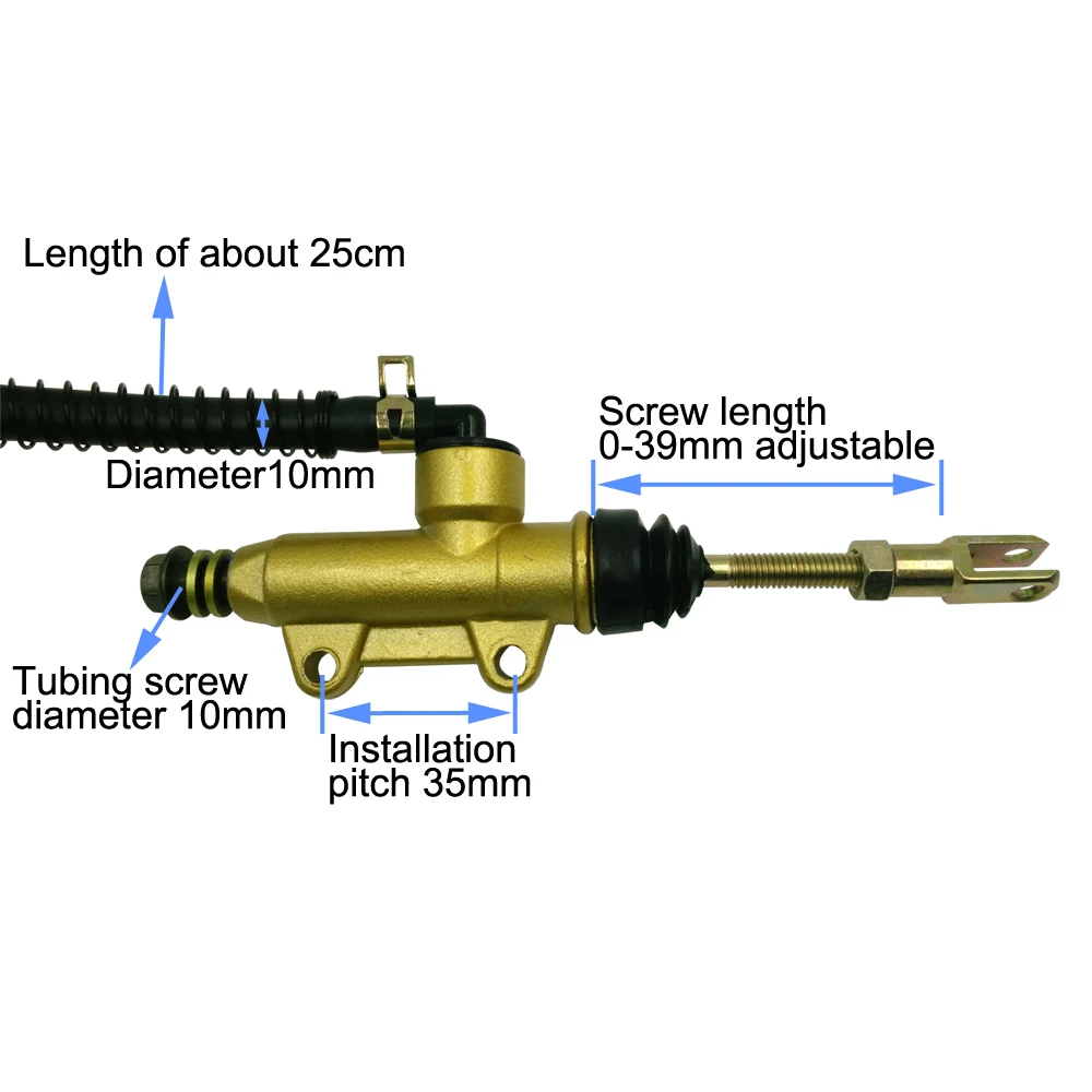 Motorcycle Rear Foot Hydraulic Brake Pump Refit Rear Brake Master ...