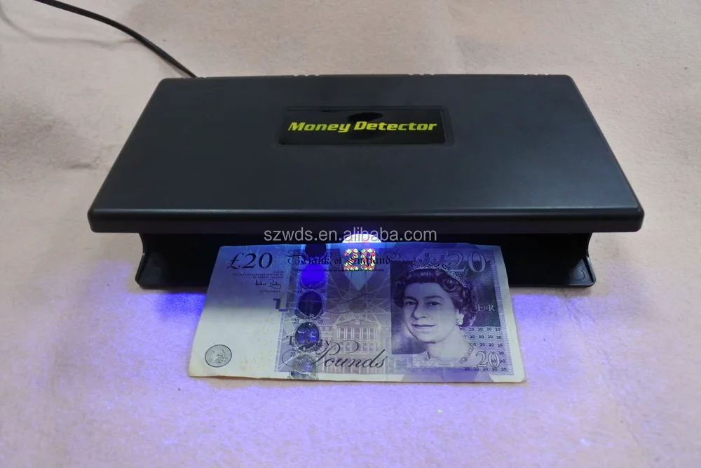 6w Desktop Mains Powered Uv Forged Counterfeit Bank Note Checker Euro ...
