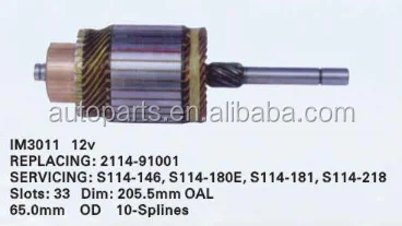 Starter Parts - Starter Armature HITACHI - IM3011 2114-91001| Alibaba.com
