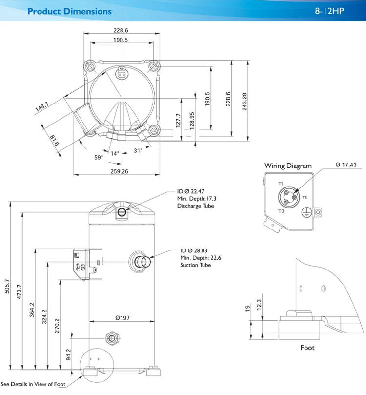 YM86A1G Invotech Scroll Compressor 5HP - Reliable Cooling