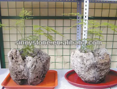 Garden Red Color Volcanic Rock Planters - Stylish & Durable