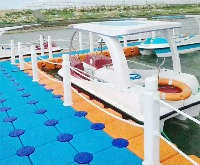 Polyethylene Plastic Pontoon For Floating Platform With Wood Decking ...