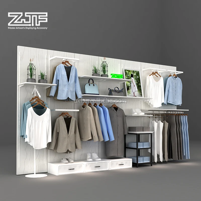 New Arrival Cloth Shelves Retail Shop Fittings Clothes Mall Kiosk - Buy ...