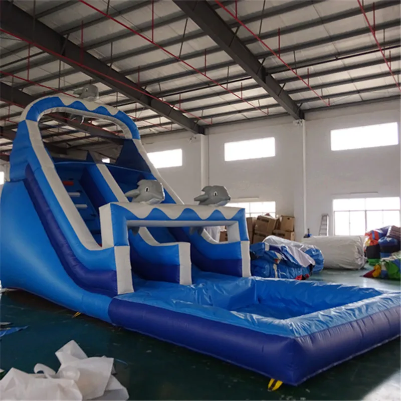 Backyard Above Ground Pool Water Slide with Pool for Kids