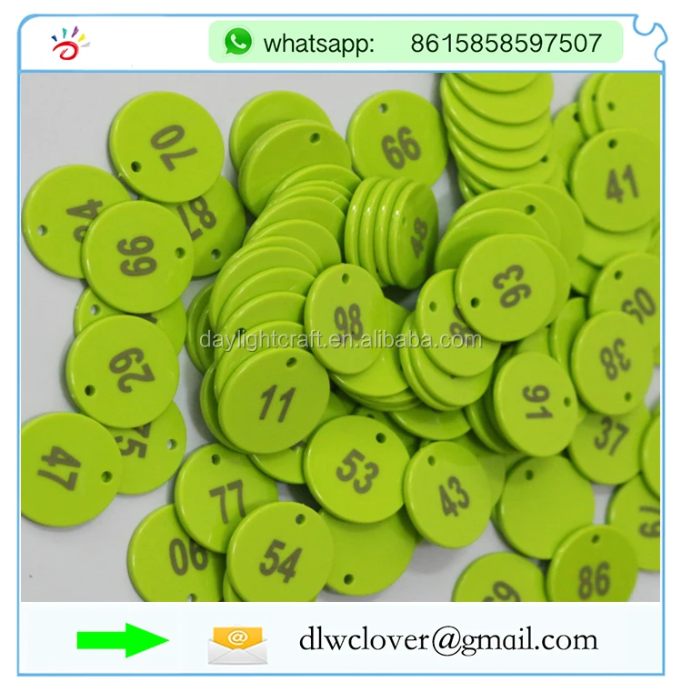 01-100 Serial Number Plastic Token Coin | Custom Souvenir Coins for ...