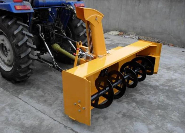 Snow Blower on Front End Loader - Efficient Snow Removal