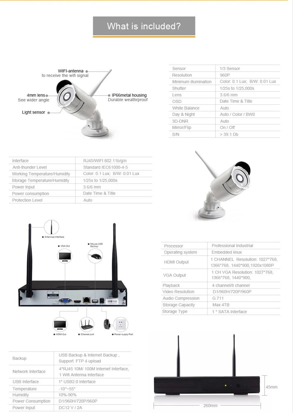 100 Meters 960p Long Distance Outdoor Wireless Surveillance Camera ...