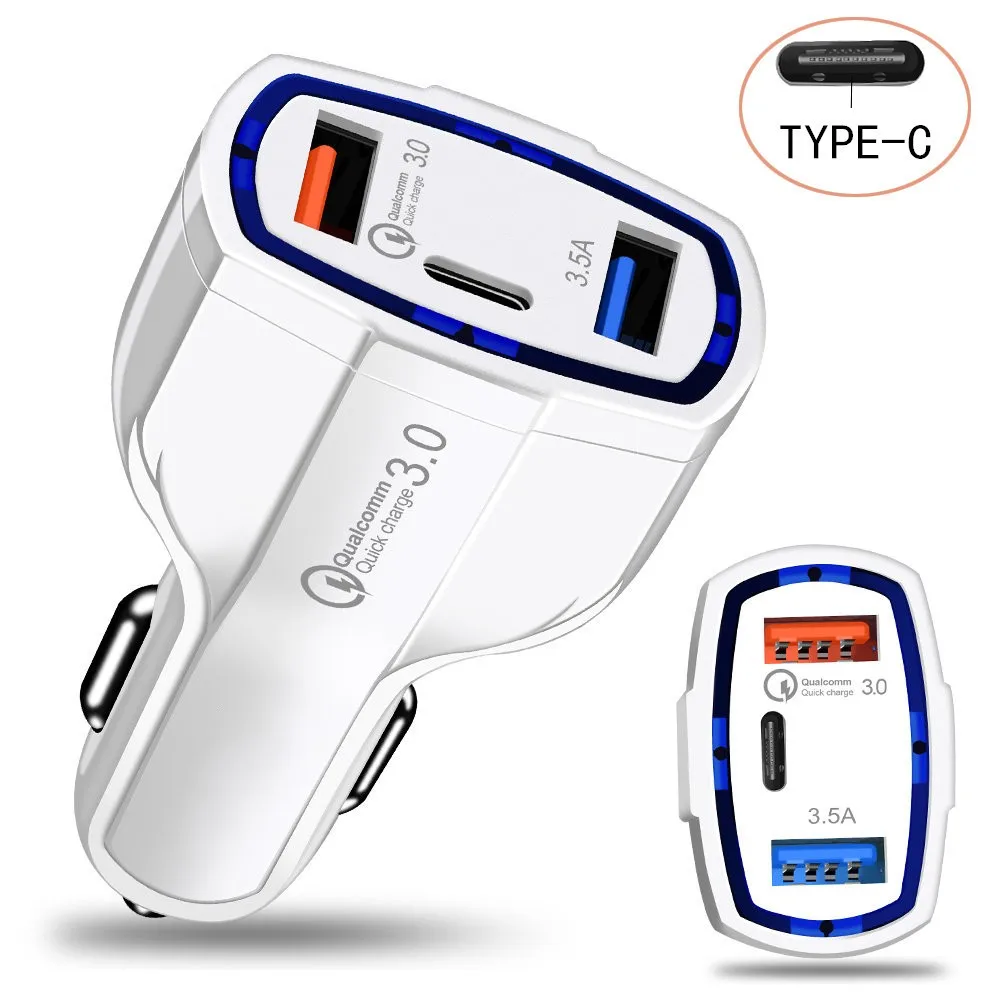Yaika QC3.0 LED Dual USB Car Charger - 6.8A Quick Charge
