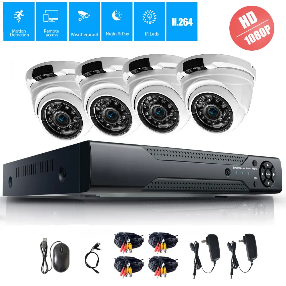 Unicon Vision Outdoor Full HD 4CH CCTV AHD DVR KIT 1080P