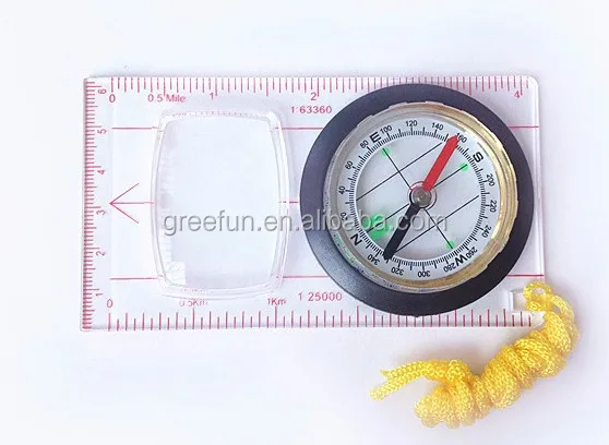 Pocket Acrylic Plastic Compass Outdoor Camping Top Quality Geological ...