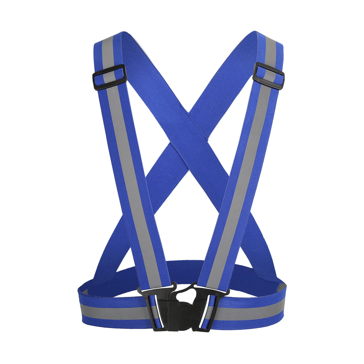 4cm Wide Adjustable Reflective Suspender Belt Safety Vest For Cycling ...