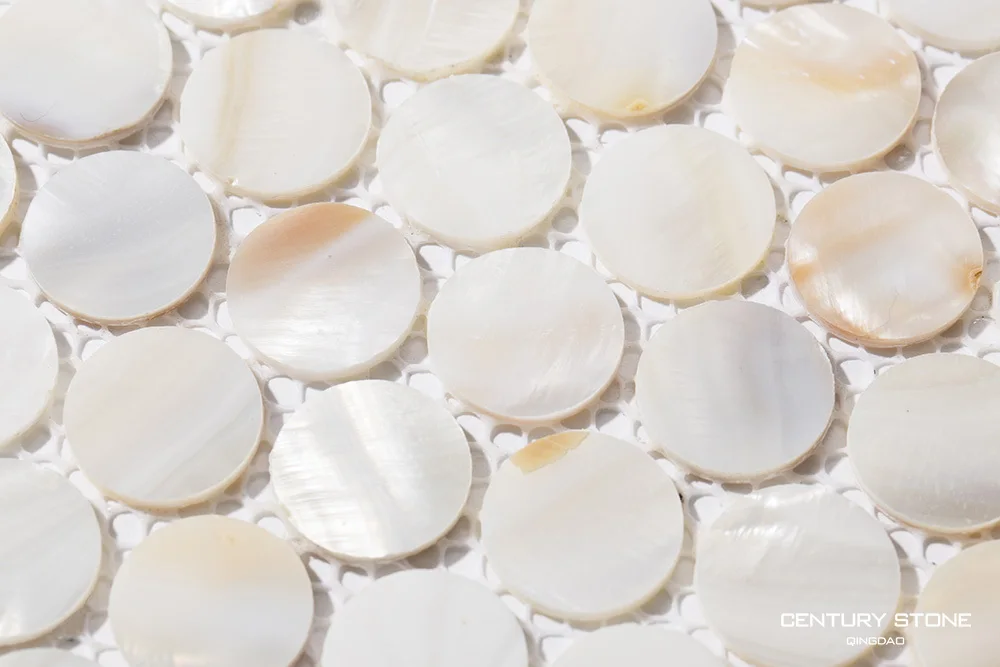 Century Polished 1" X 1" Pearl Shell Tile Round Shape Mosaic Tile - Buy ...