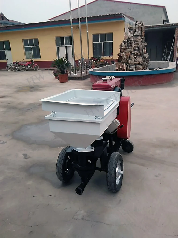 30 Meters Hose Diesel Motor Automatic Mortar Plastering Pump Machine ...