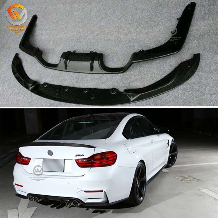 Fits 2014-2017 F80 M3 / F82 M4 3d Style Carbon Fiber Rear Diffuser ...