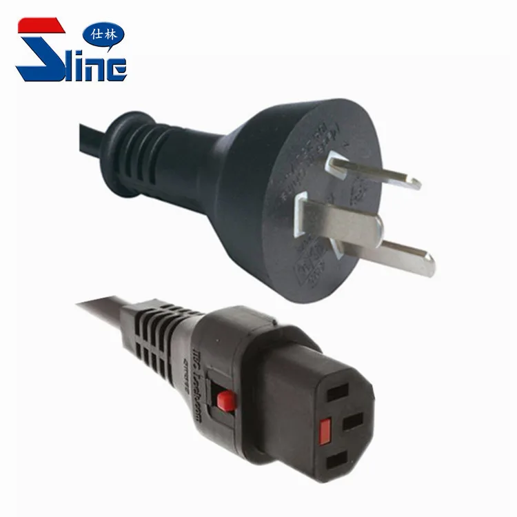 Iram 2073 Argentina 3 Pin Plug To Auto Locking Iec 320 C13 Power Cord ...