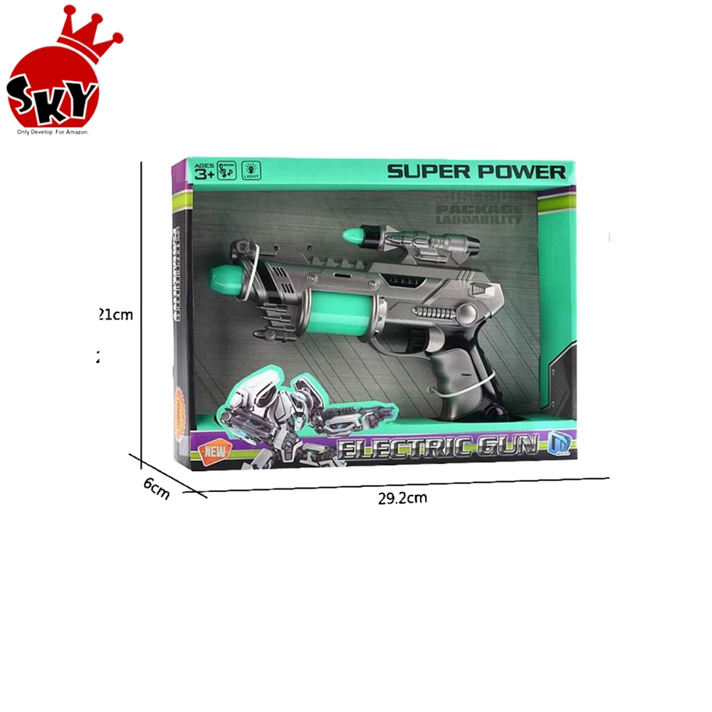 Funny Laser Gun Toy Plastic Weapons With Super Electric Sound Battery ...
