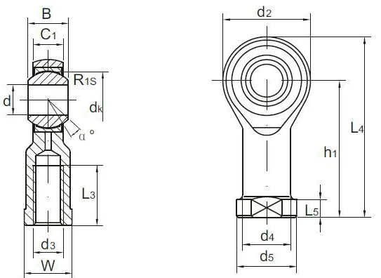 M20*1.5 Thread Rod End Bearing Sa20tk Sa20t/k - Buy M20*1.5 Thread Rod End Bearing,Sa20tk Sa20t ...