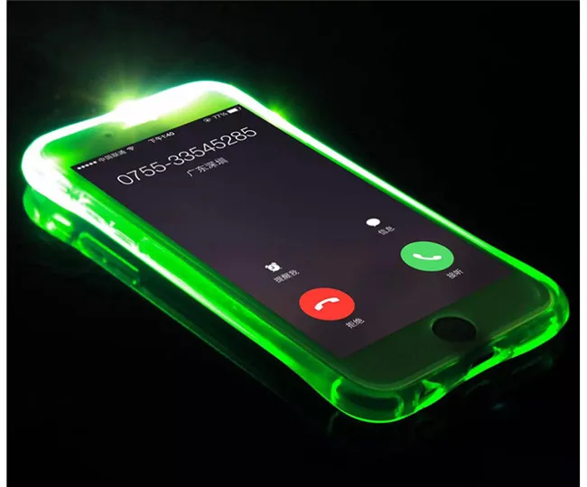 For Iphone Led Case With Led Light Incoming Telegram Tpu Cell Phone For ...