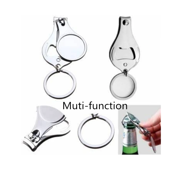 Souvenir Round Nail Clipper With Bottle Opener Keyring - Buy Round Nail ...
