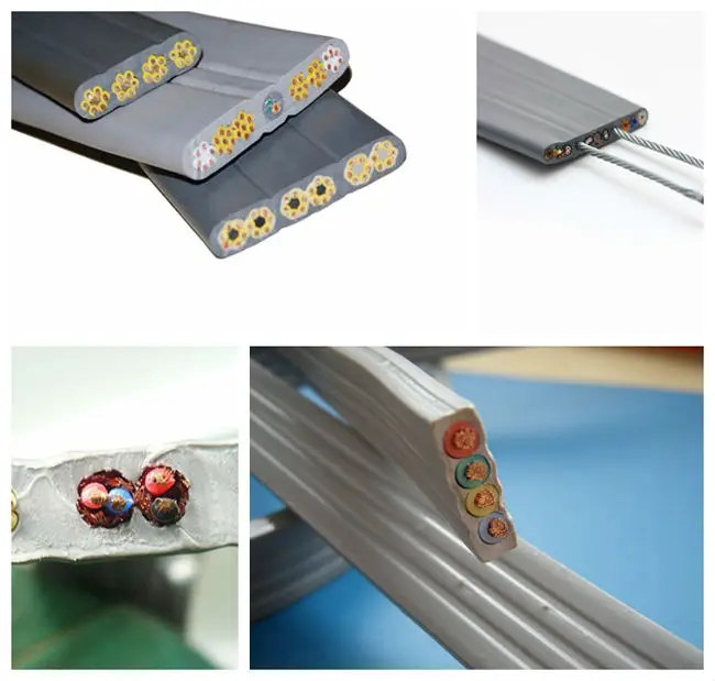 Pvc Flexible Elevator Cable/ Flat Elevator Travelling Cable With Steel ...