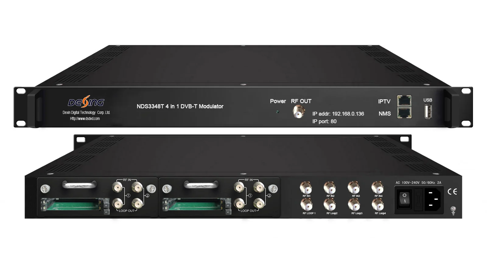 Nds3348t Ip/tuner Input Dvb-c Modulator - Buy Ip Input Modulator,Tuner ...