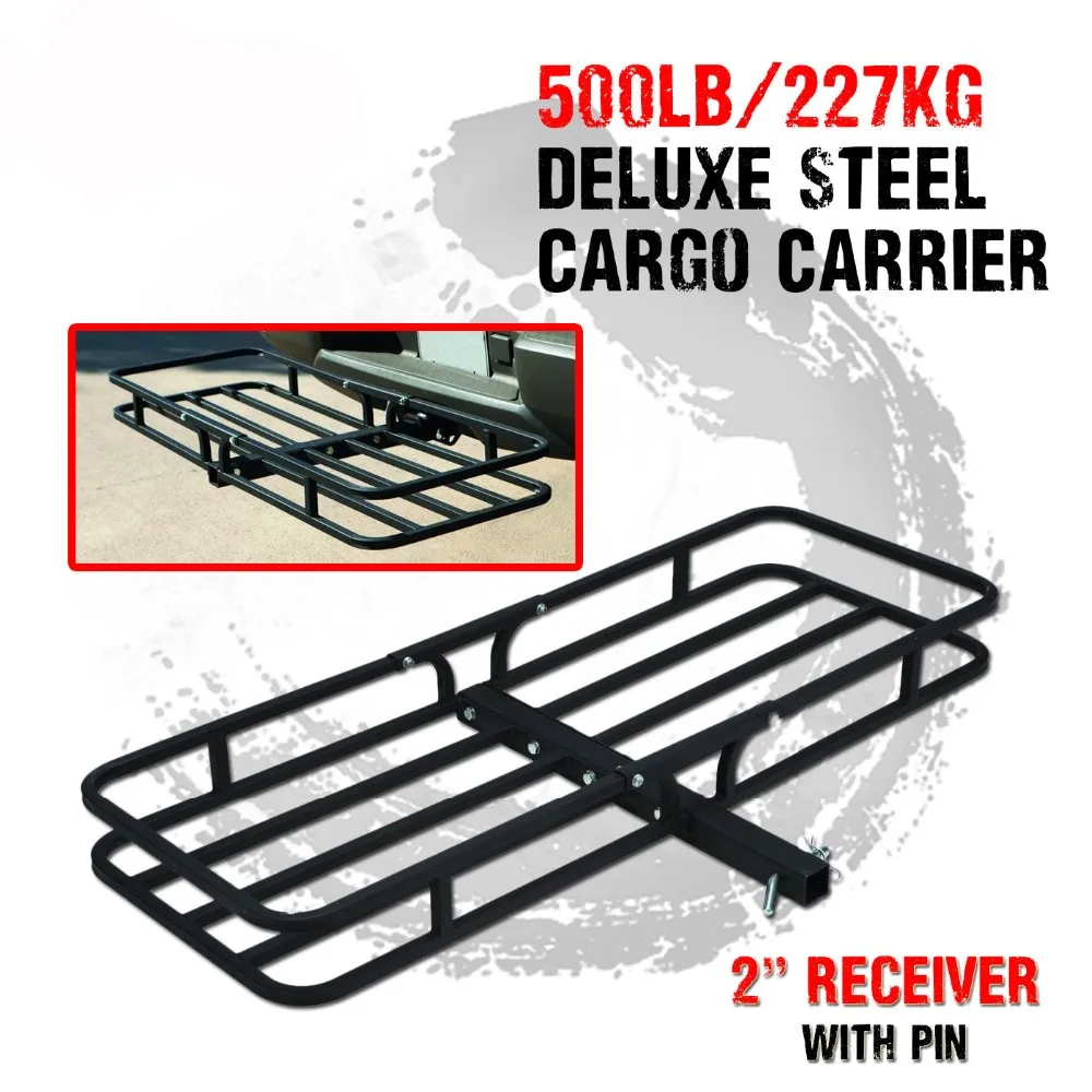 Deluxe Steel Car Cargo Carrier Rear Baggage Rack Hitch Towbar Car 4wd ...
