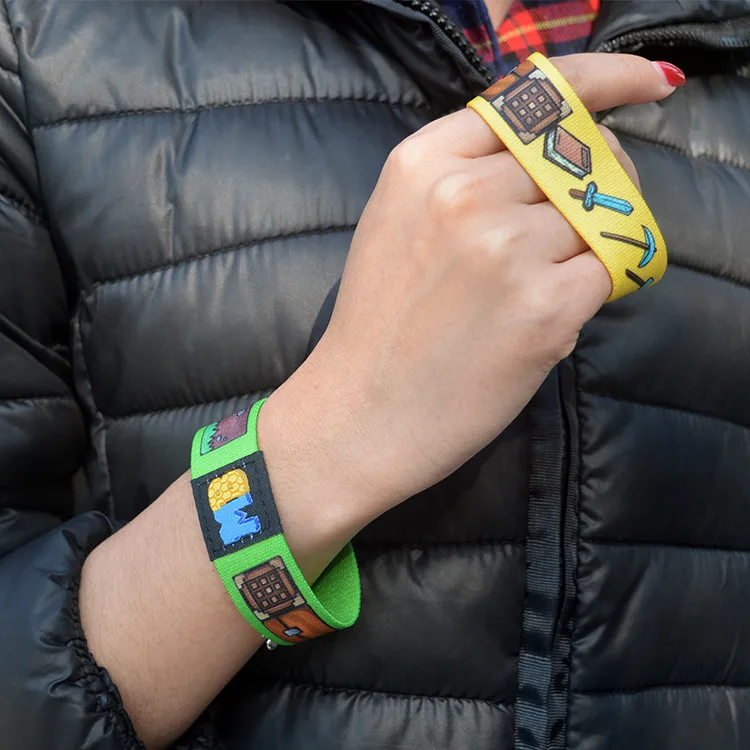 Cheap Custom Polyester Bracelet Fashion Elastic Wrist Band /nfc ...