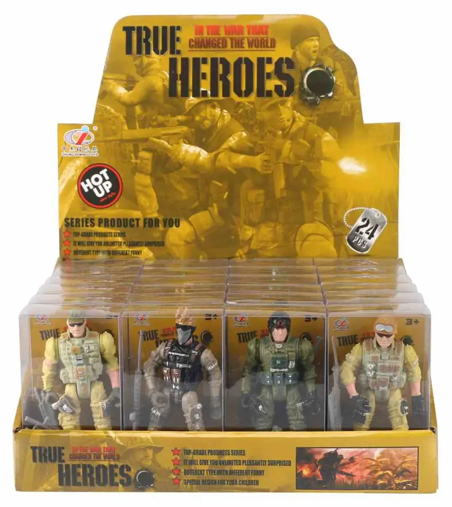 24 Pcs/box Soldier Plastic For Kid Figure Play Set Toy Soldier With 7p ...