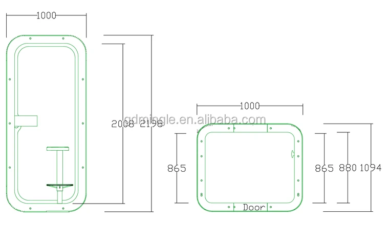Customized Soundproof Double Seater Telephone Booth/phone Booth For ...