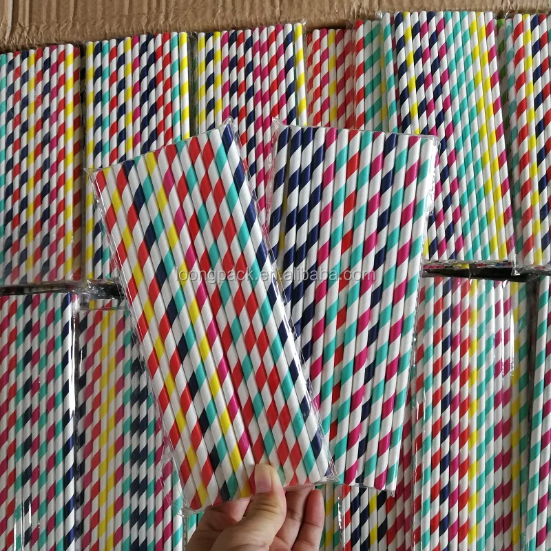 Paper Packing Straw Disposable Biodegradable Paper Straw Individually ...