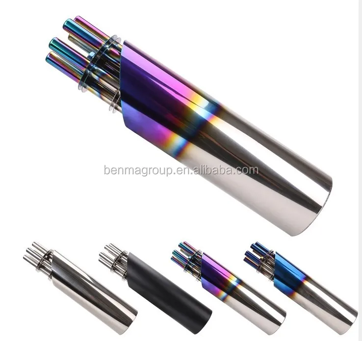 Gy6 125 Exhaust Pipe Stainless Steel Gatling Gun Style Scooter Muffler ...