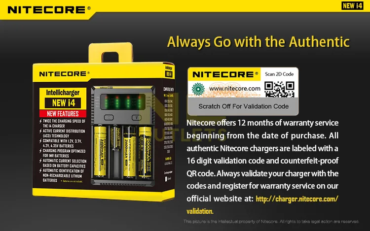 Nitecore I4 Battery Charger - Smart, Reliable, and Versatile