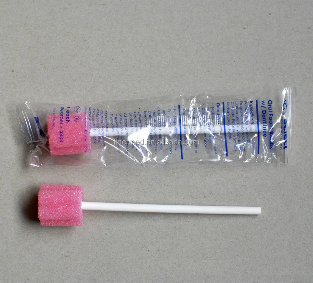 Wegwerp Medische Steriele Schuim Spons Orale Wattenstaafje - Buy Spons ...