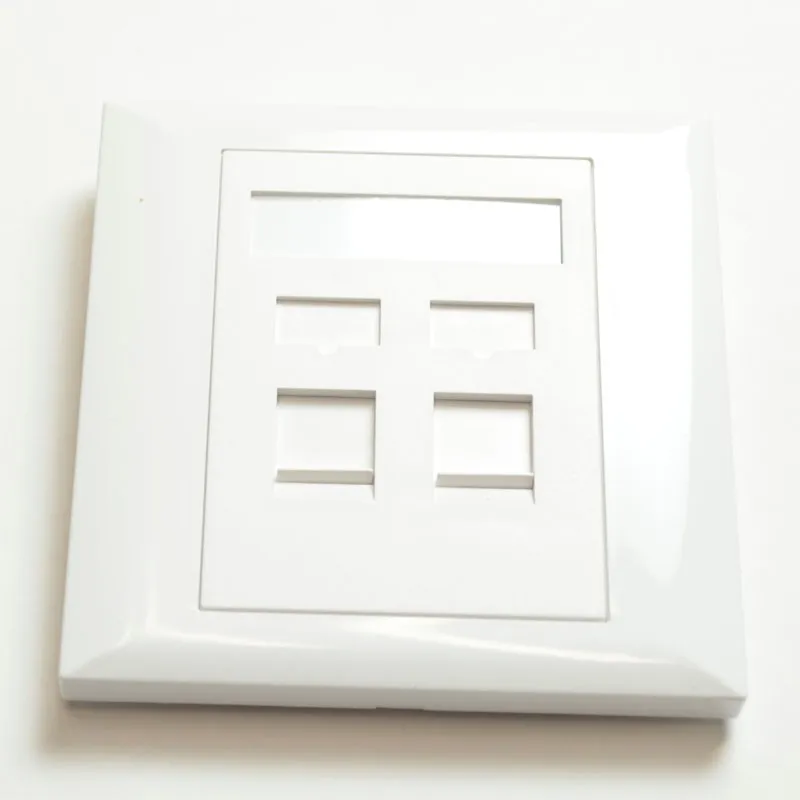 RJ45 Network Cable Face Plate - Dual Ports for Cat5 & Cat6
