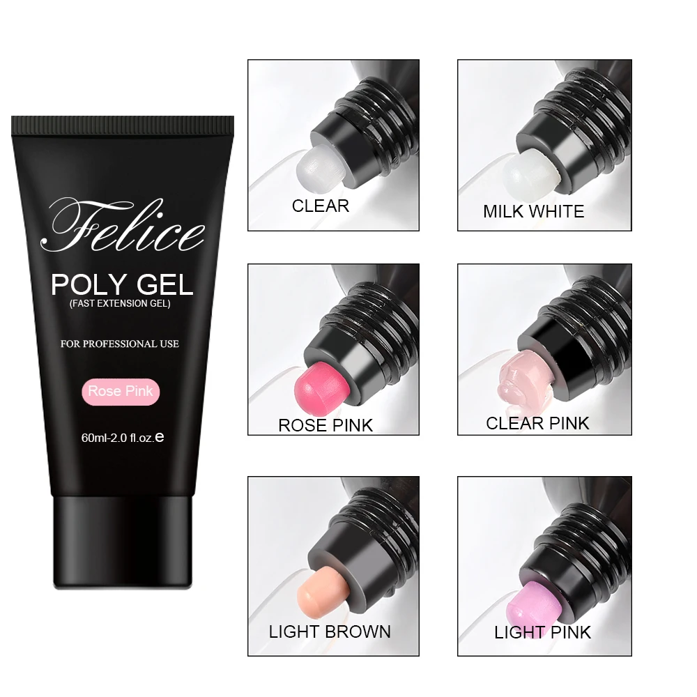 Newest Poly Gum Acrylic Gel Uv Nail Art Polish Wholesale Professional 6 ...