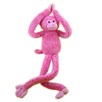 Custom Stuffed Pink Monkey Toy Plush Long Arms And Long Legs Animal ...