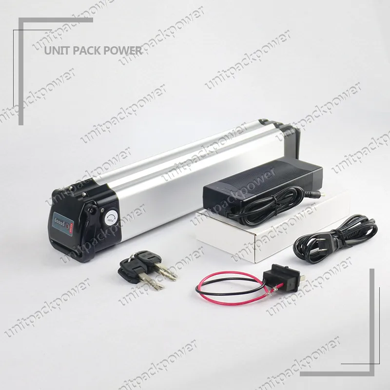 Shipping Free Slim Long Silver Fish Style 36v 16ah Electric Bike 18650 ...