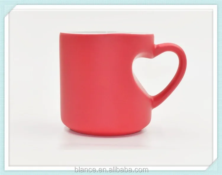 Custom Mug Ceramic Heart Shape Handle Mug Human Heart Shape Coffee Mug ...