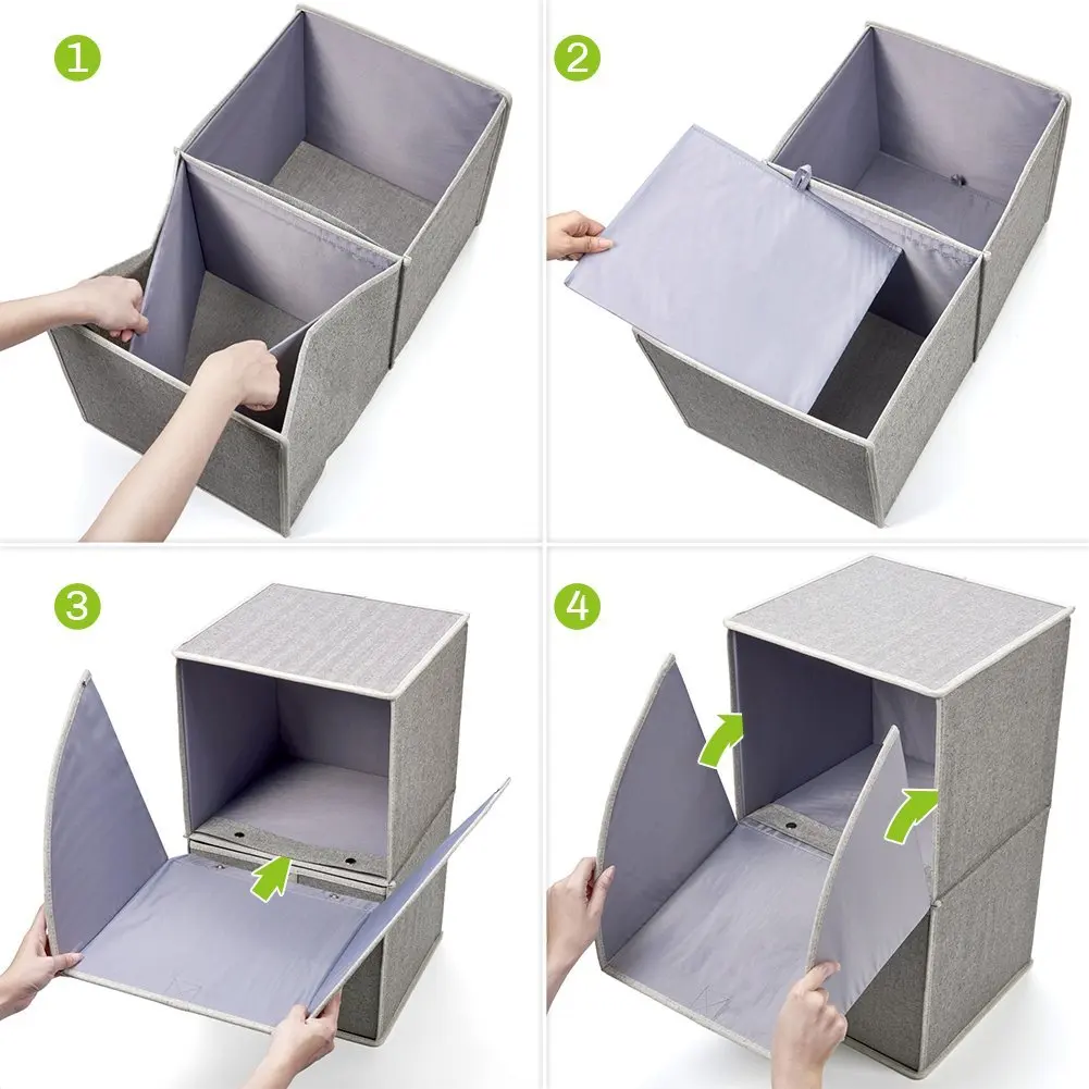 2-tier Collapsible Boxes With Pull Down Opening For Home,Nursery - Buy ...