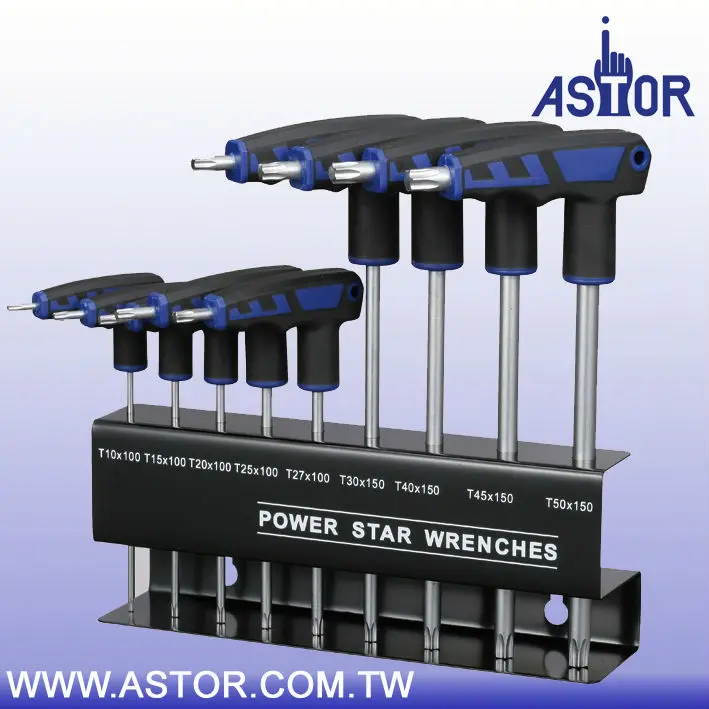 T1-t10 Cr-v T Type Handle Allen Key Wrench Set - Buy Allen Key,T Type ...