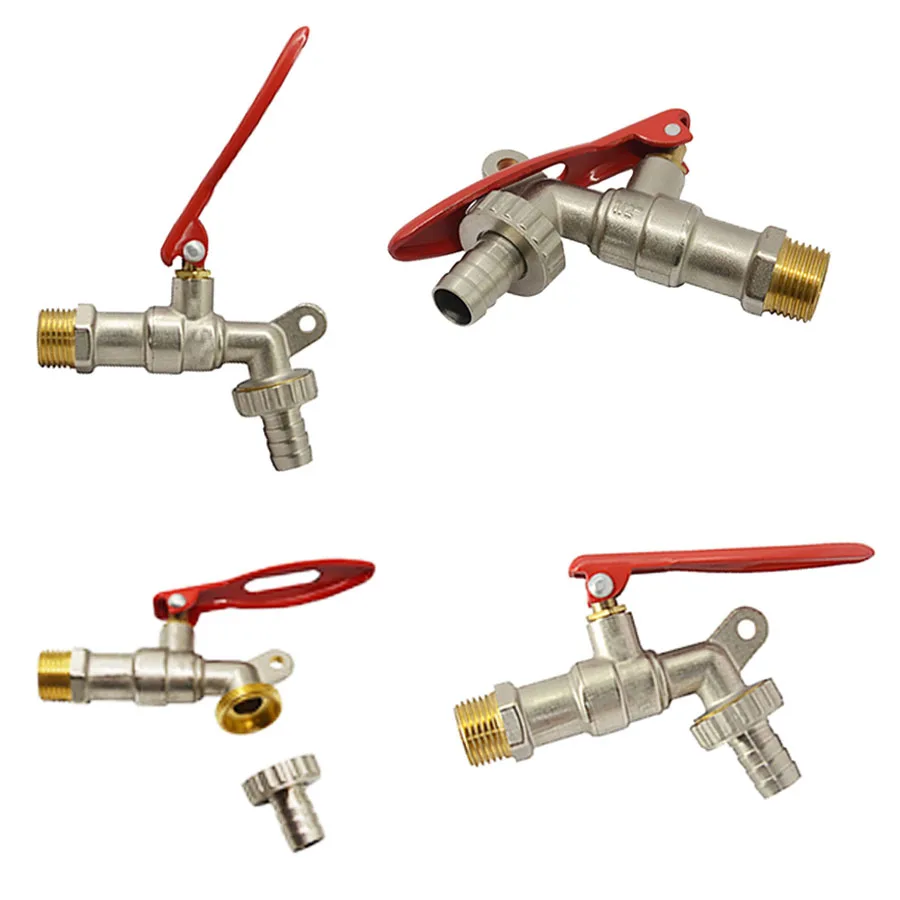 Brass Bibcock 1/2"*3/4" with Lock - Topflow Garden Tap
